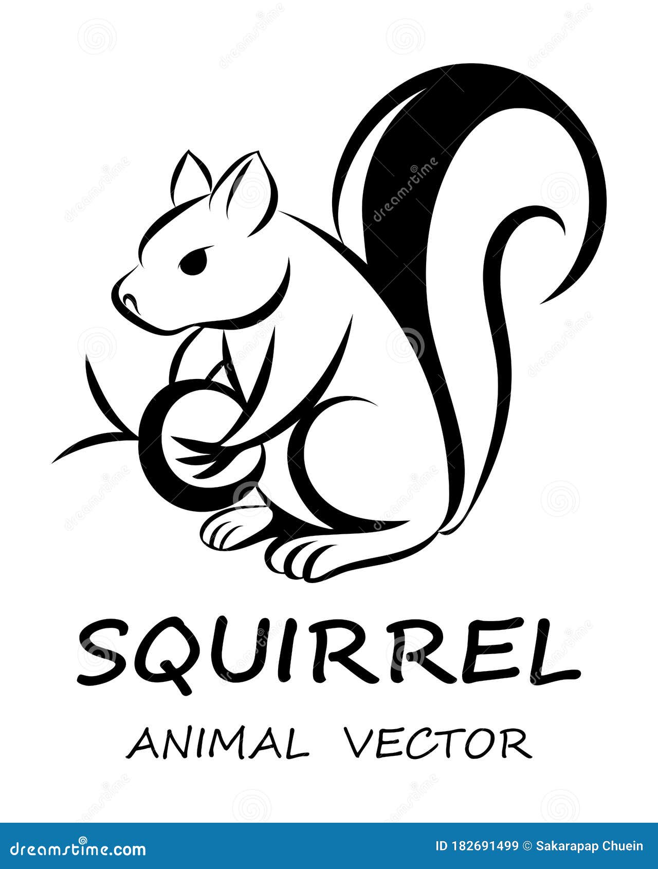 Black Vector of Squirrel Eps 10 Stock Vector - Illustration of cartoon ...