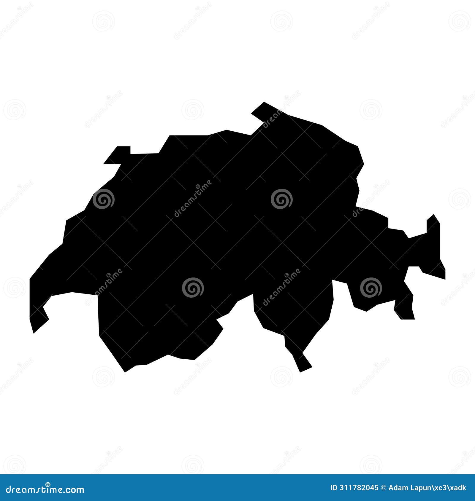 Vector Map Of Switzerland Colored By Cantons | CartoonDealer.com #167953768