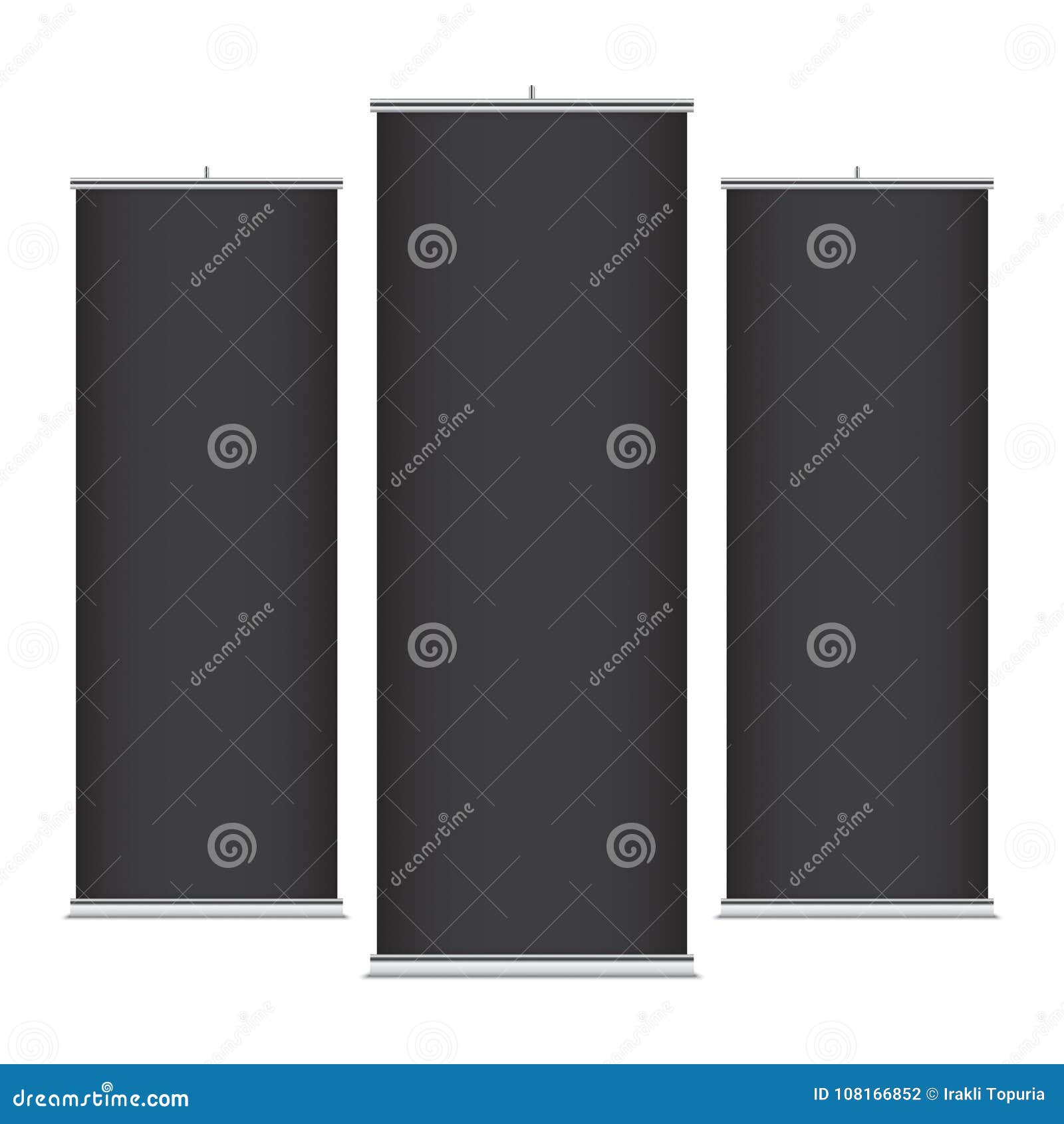 Black Vertical Banner Templates. Stock Vector - Illustration of ...