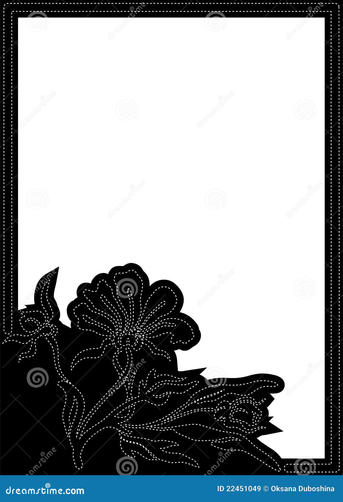 Black vertical frame stock vector. Illustration of decoration - 22451049