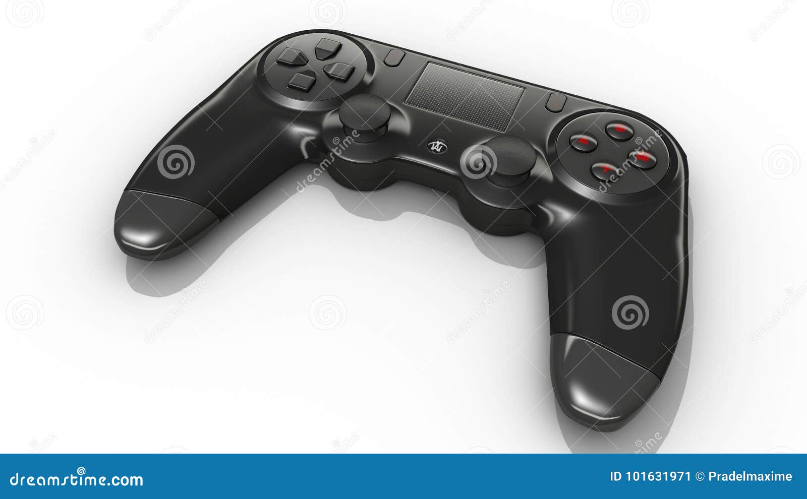 Black Video Game Controller Stock Illustration - Illustration of game ...