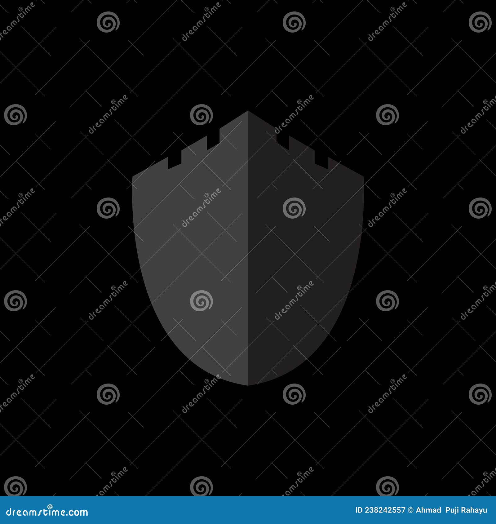 Black View Shield Castle Logo Design Vector Graphic Symbol Icon ...