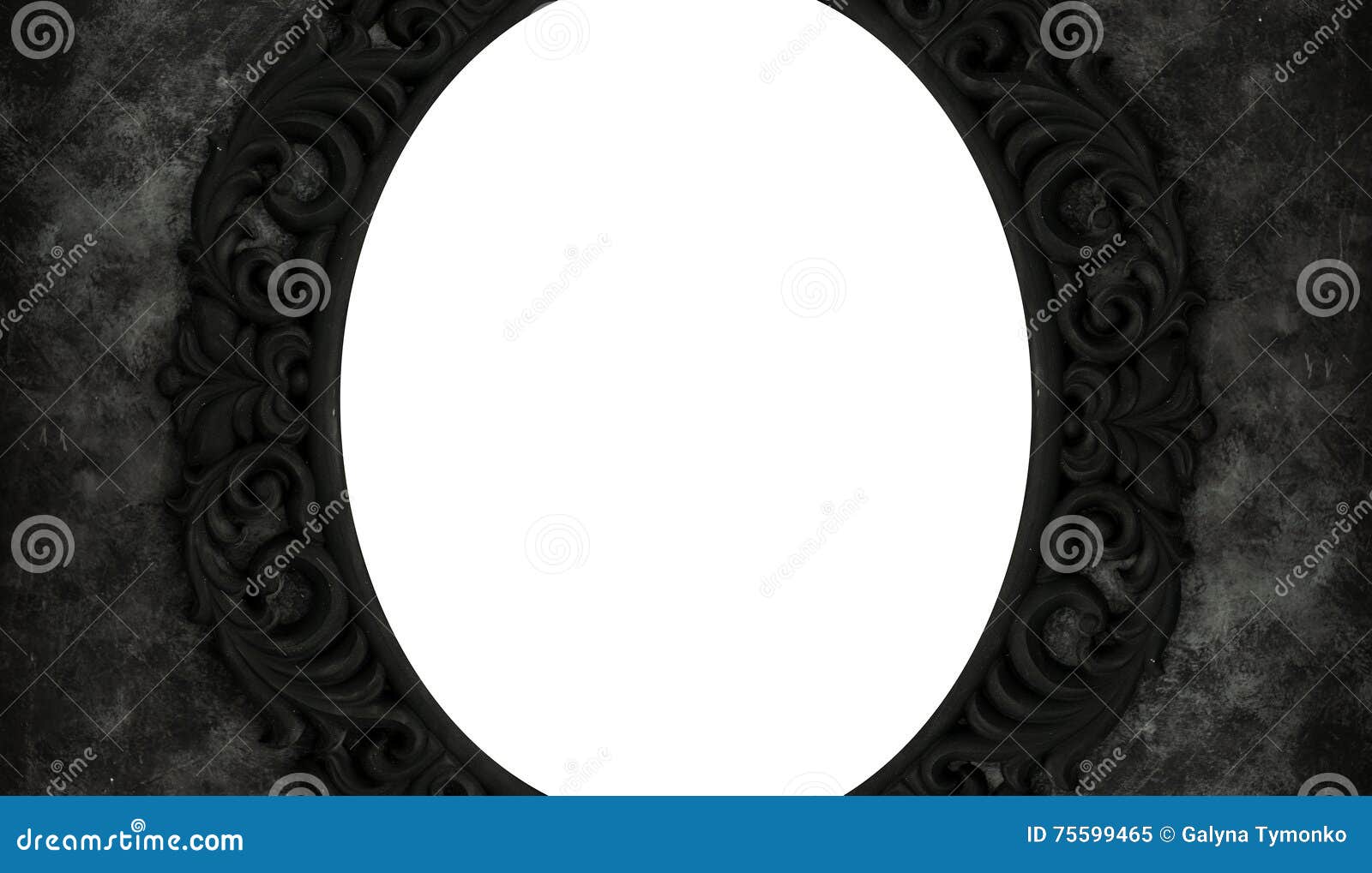 Black Vintage Frame with White Space for Text Stock Image - Image of ...