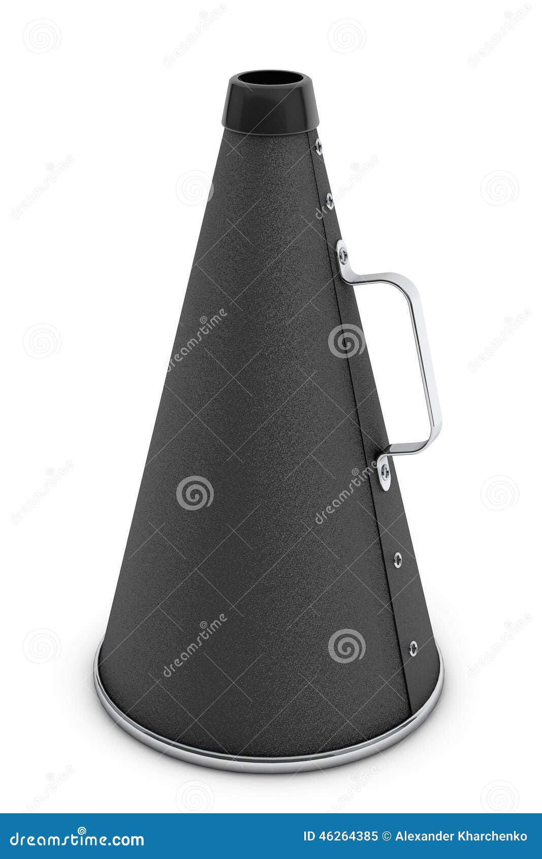 Black Vintage Megaphone stock image. Image of amplify - 46264385
