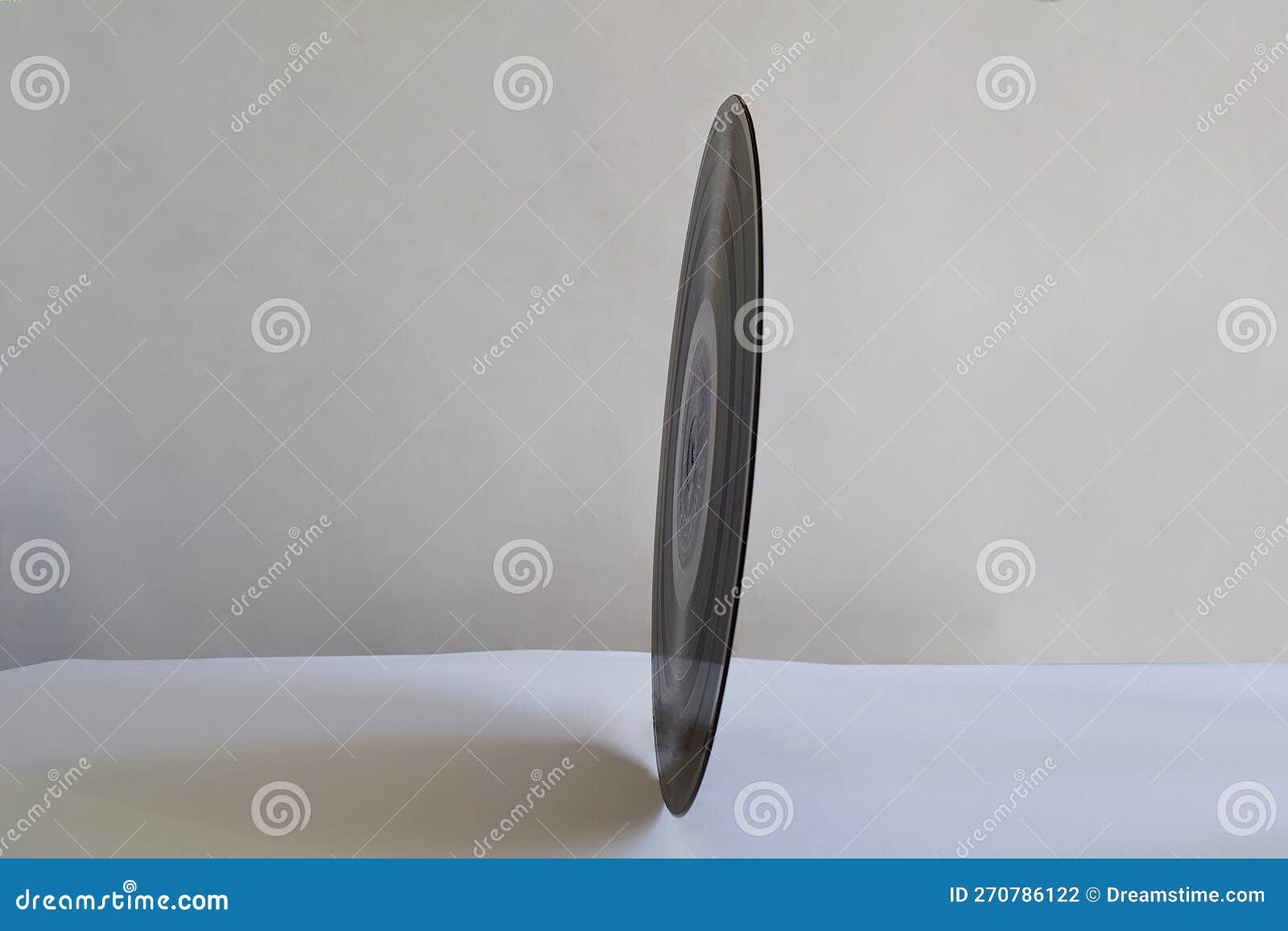 Black vinyl record on edge stock photo. Image of turntable - 270786122