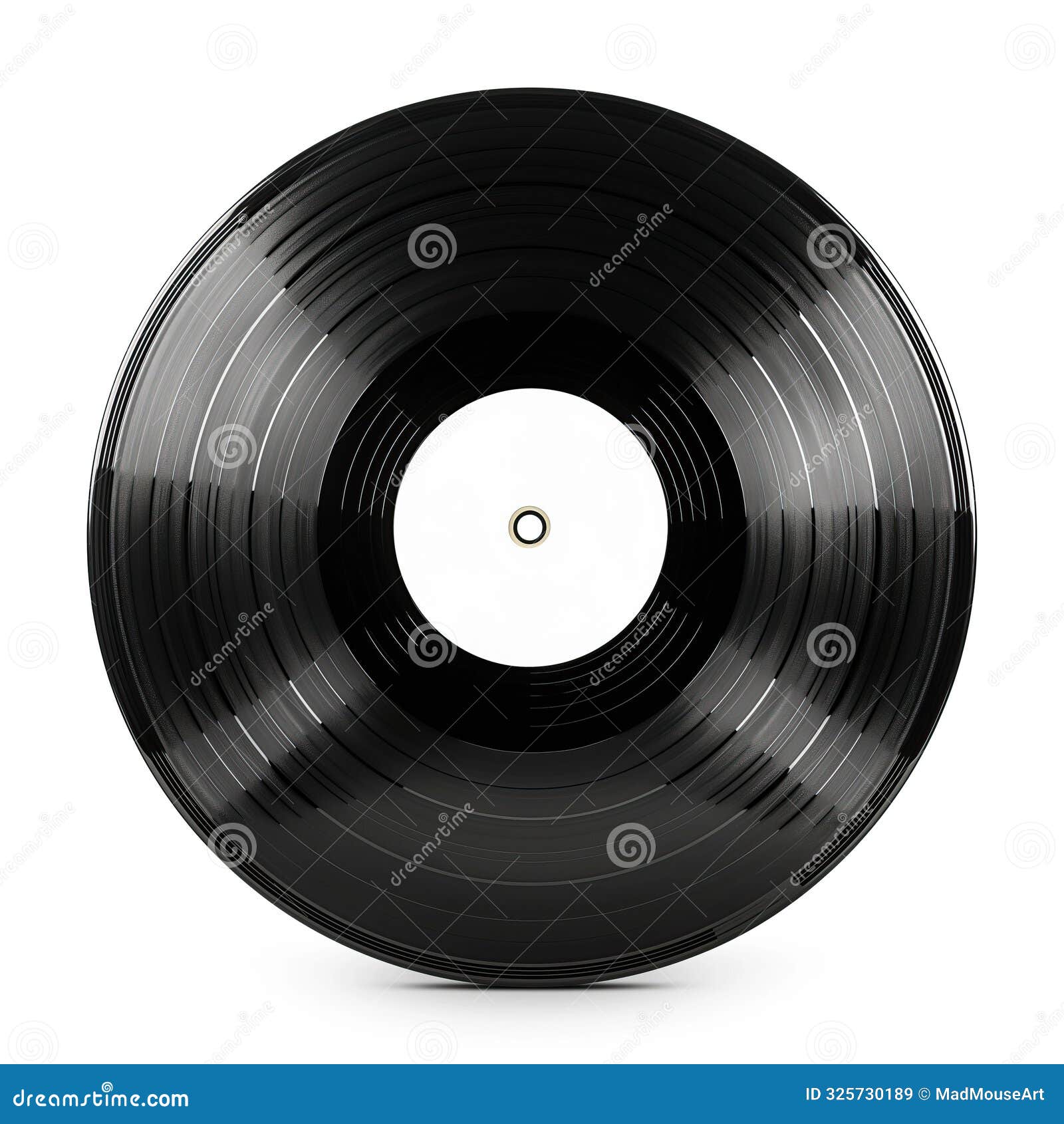 Black Vinyl Record Isolated on a White Background Stock Illustration ...