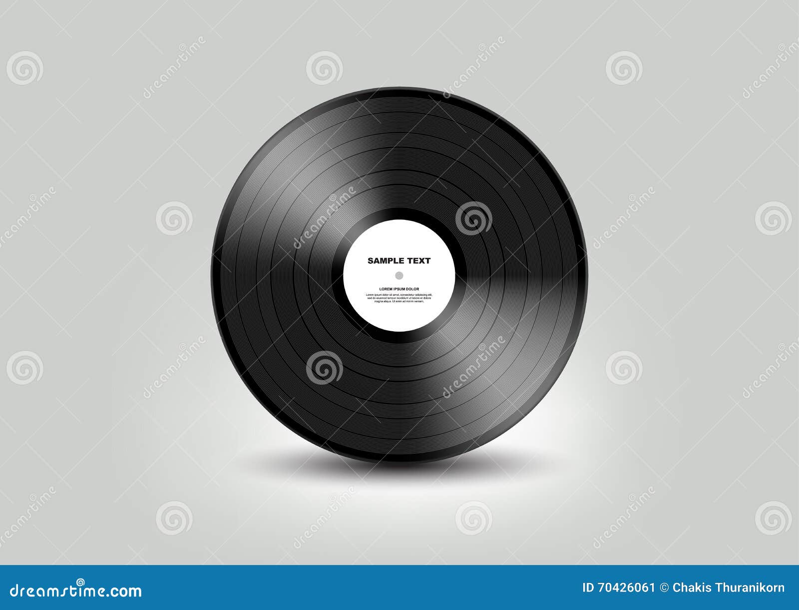 Black Vinyl Record Isolated on White Background, Vector Stock Vector ...