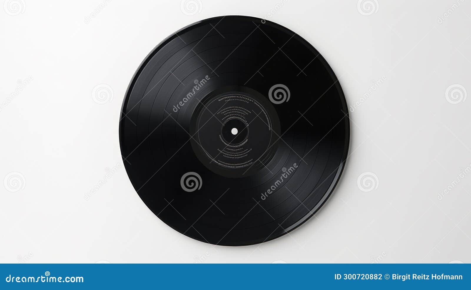 Black Vinyl Record with Black Label Stock Illustration - Illustration ...