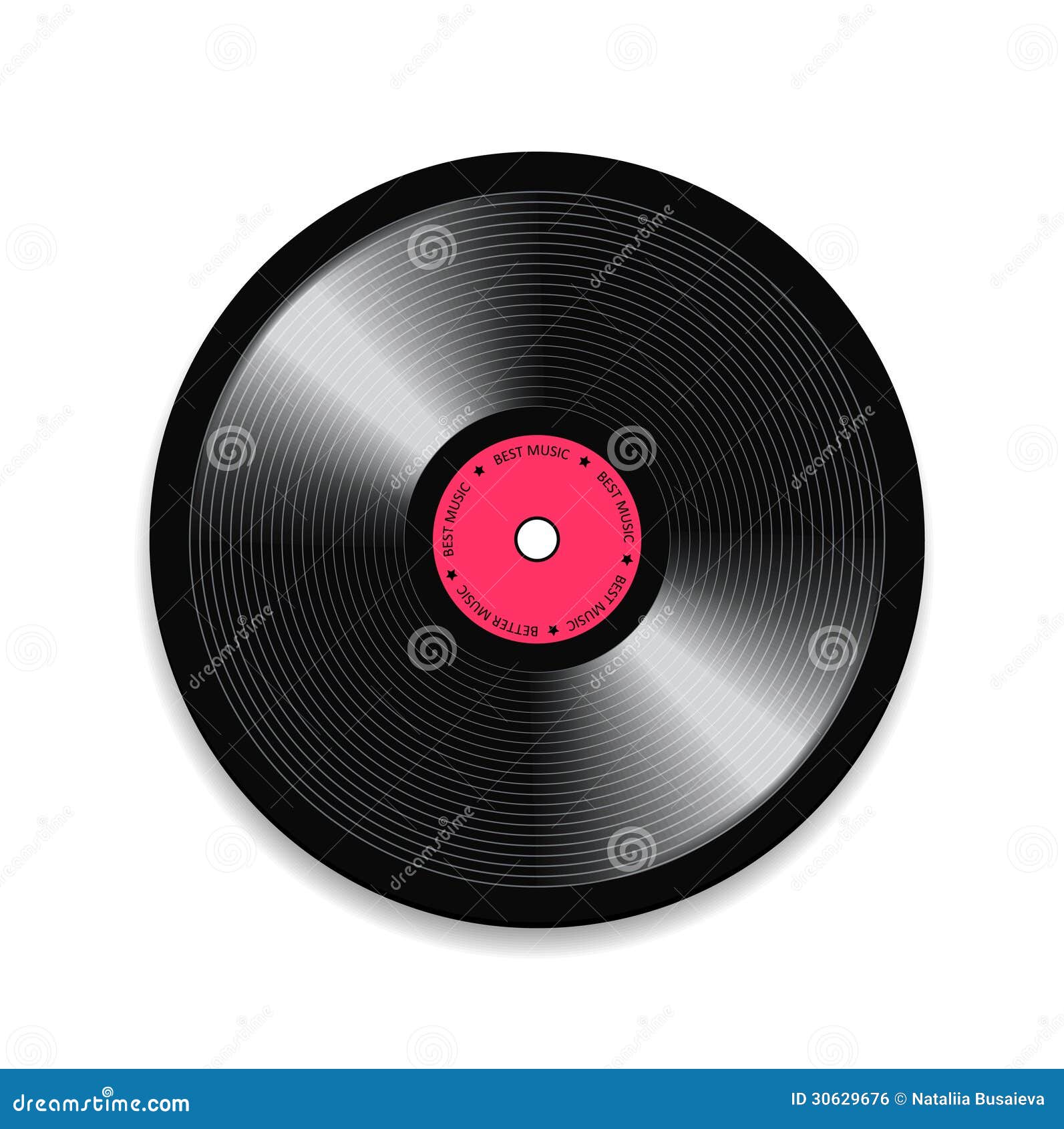 Black vinyl record stock vector. Illustration of player - 30629676