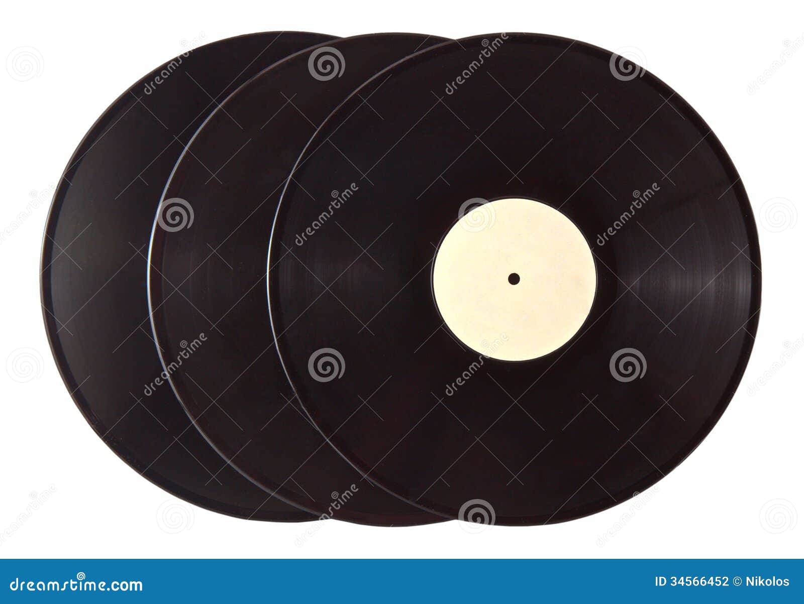 Black vinyl records stock photo. Image of disco, soundtrack - 34566452