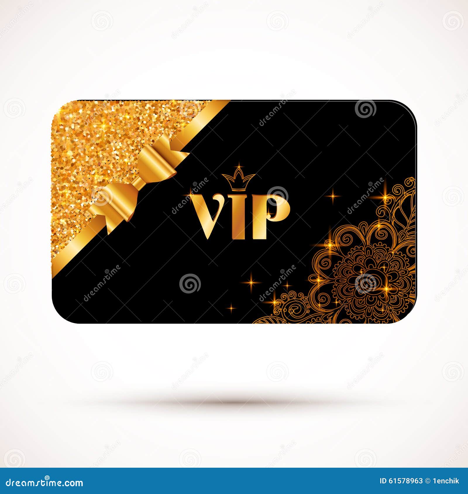 Black Vip Card Template with Glitter Effect and Stock Vector ...