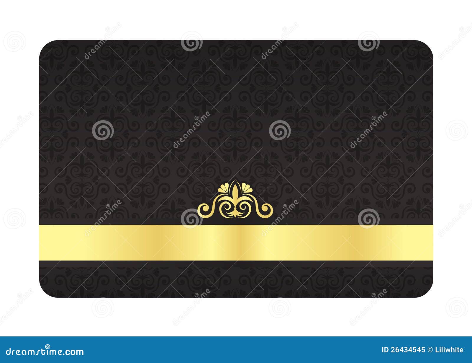 Black VIP Card with Vintage Pattern and Golden Lab Stock Vector ...