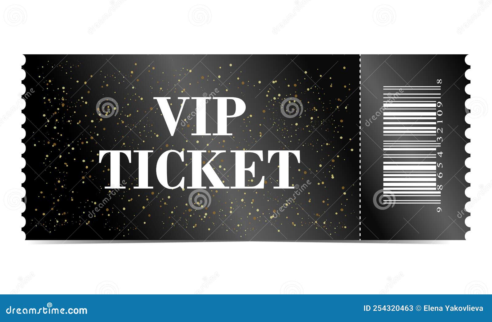 Black VIP Ticket. Vector Illustration Stock Vector - Illustration of ...