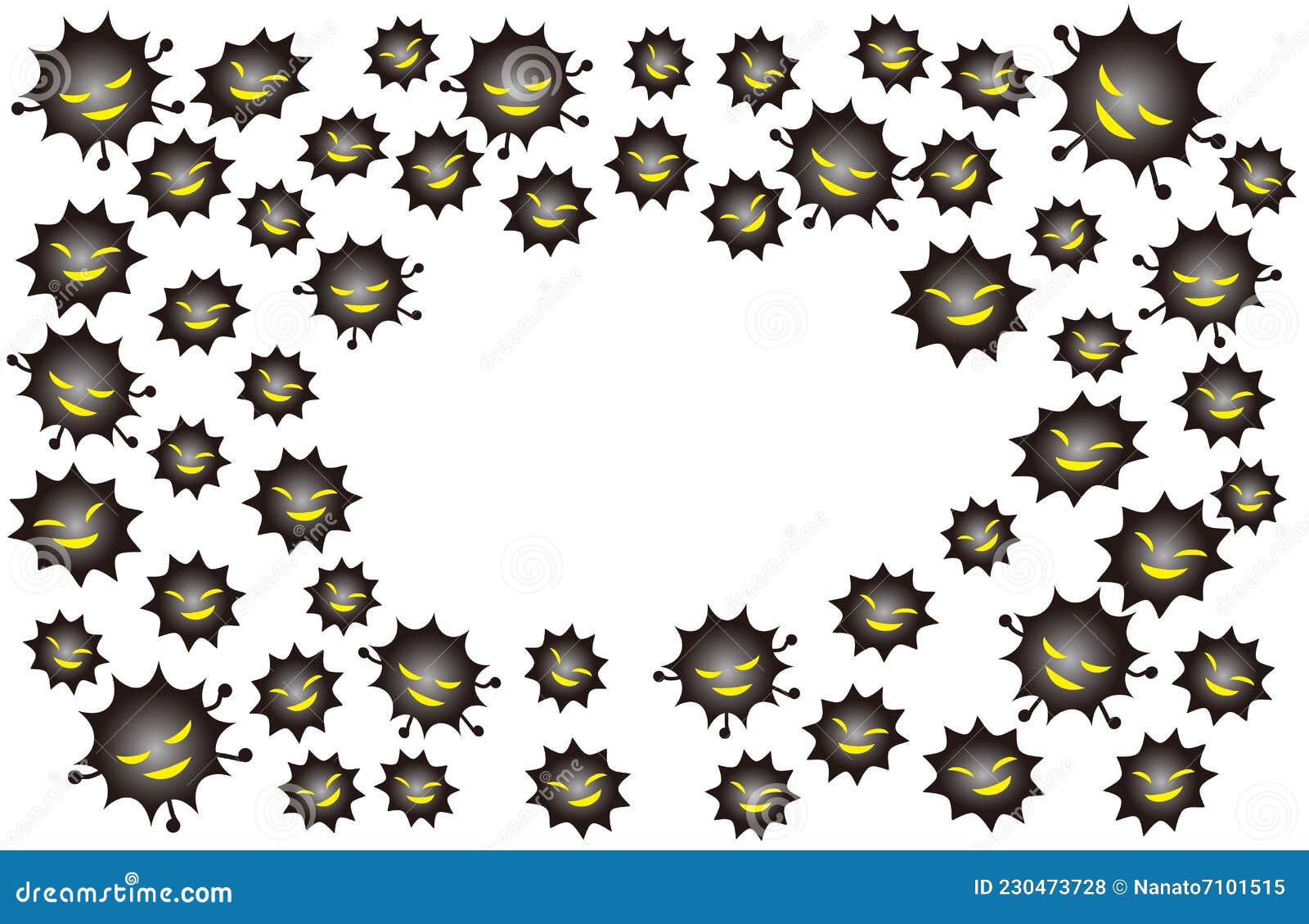 A Black Virus that Spreads. Transparent Background of the Vector Stock ...