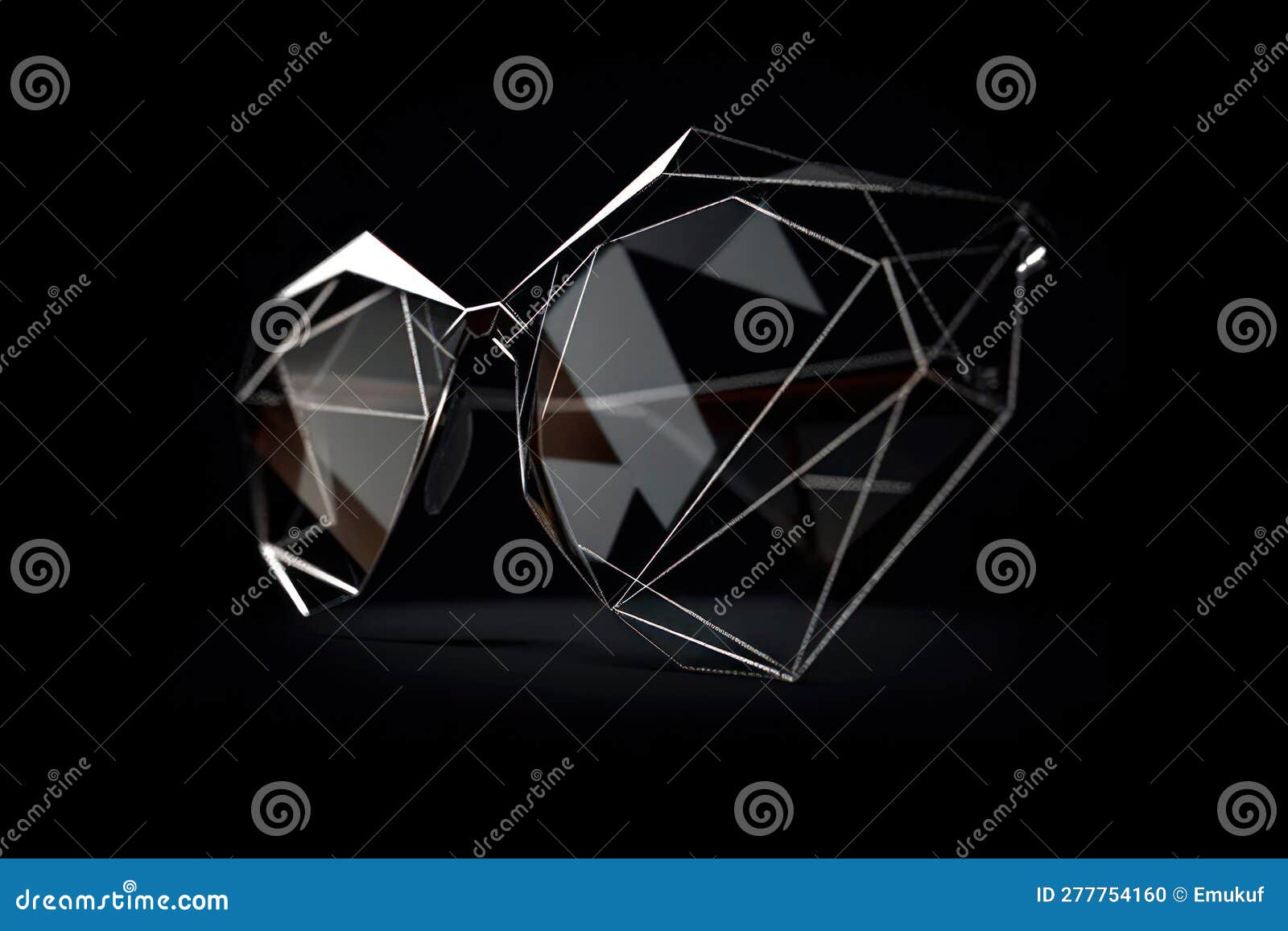 Black Vision Glasses Logo with Copy Space Generative Ai Stock ...