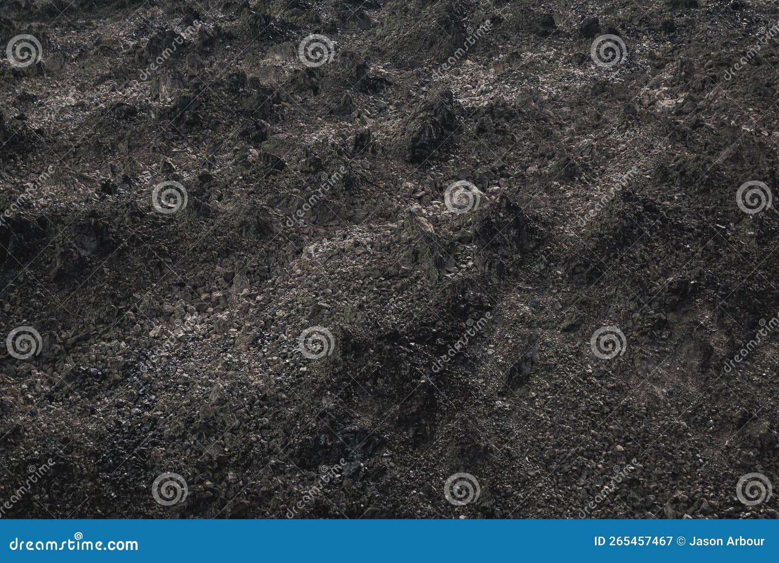 Black Volcanic Lava Flow Basalt Fields Close Up Macro Background ...