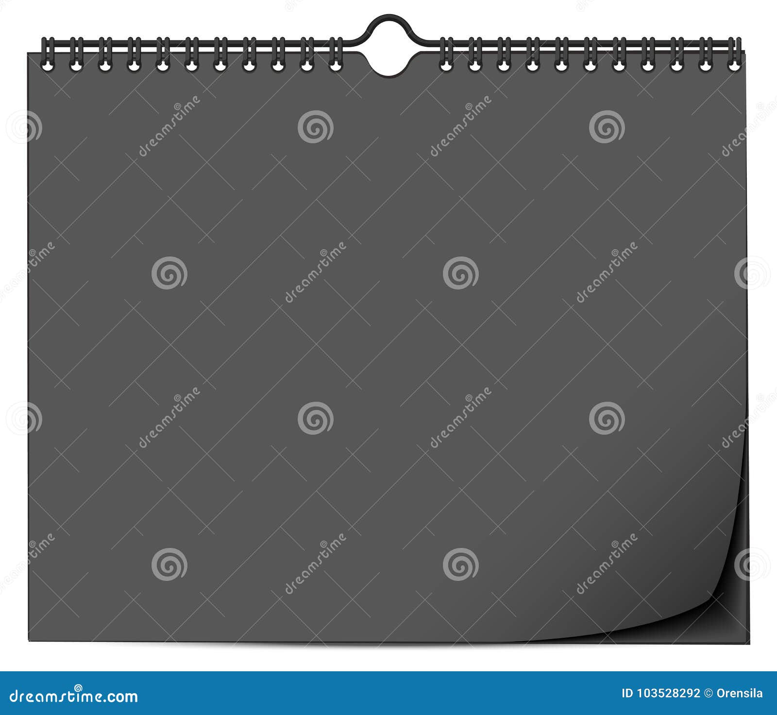 Black Wall Calendar Mock Up Template with Spring Stock Vector ...