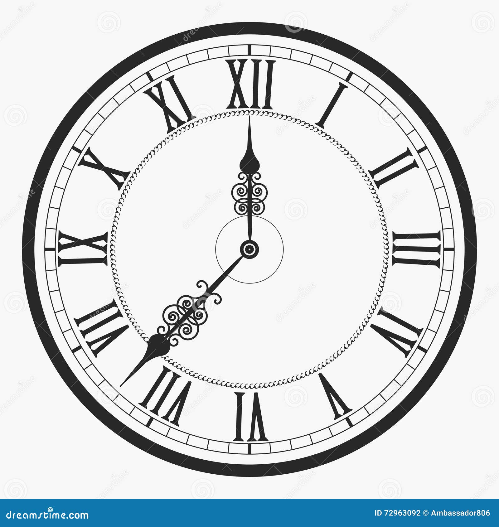 Vintage Clock Vector Png
