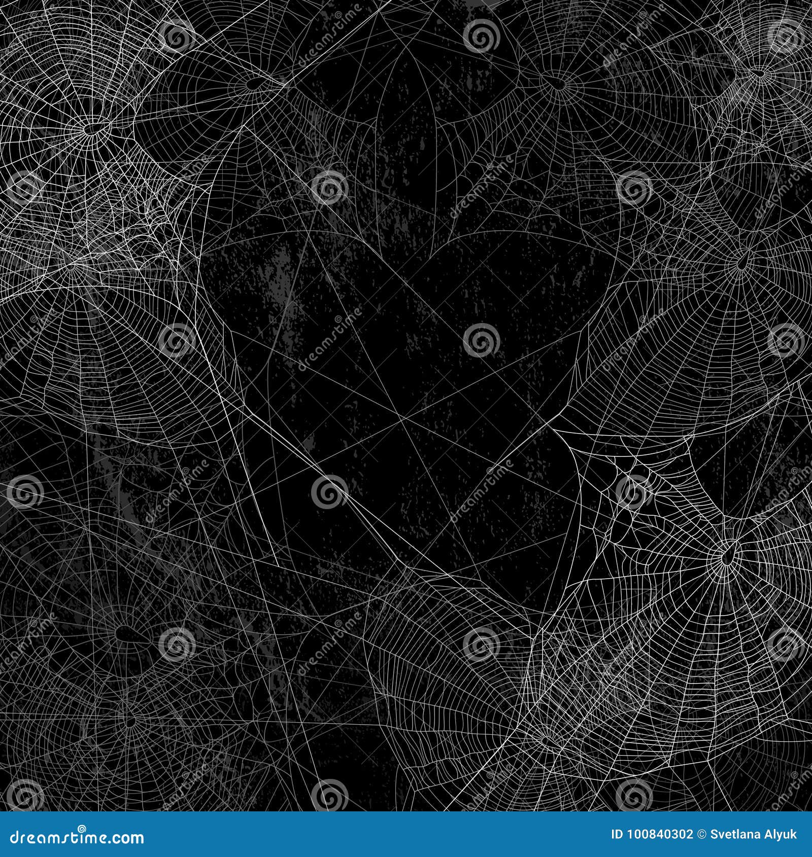 Black Wall Covered with Spider Web Background Stock Vector ...