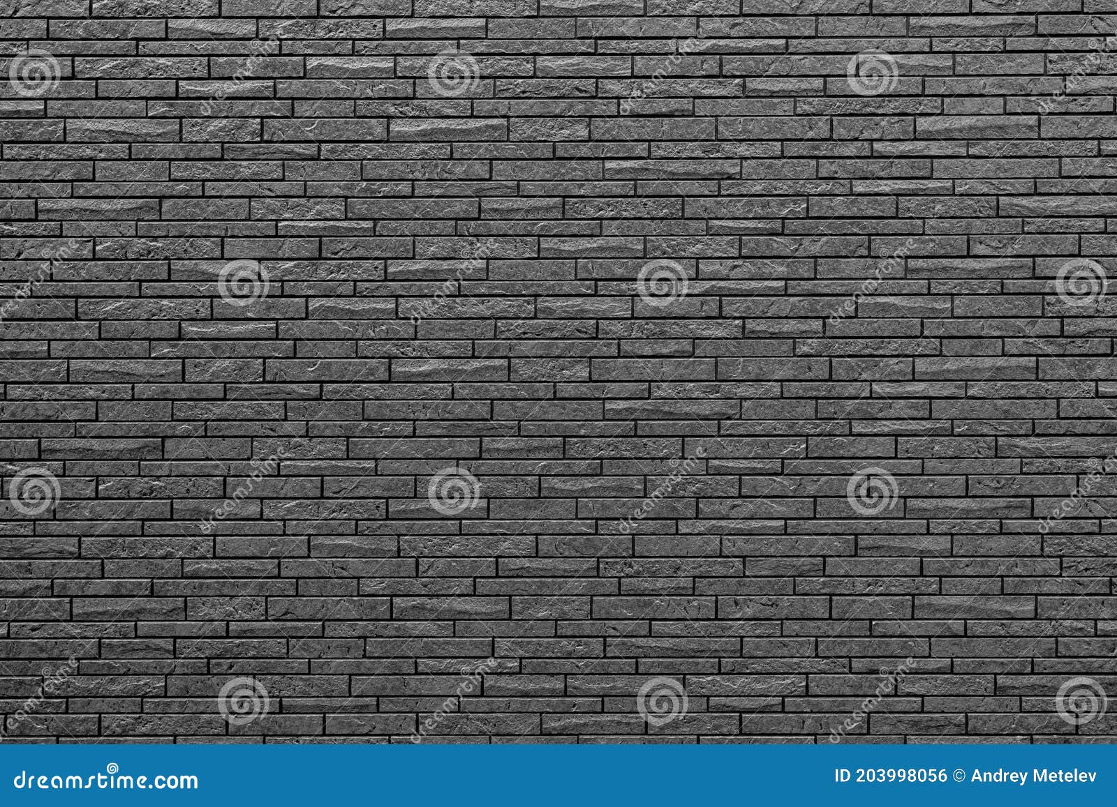 Black Wall Made of Decorative Bricks, Smooth Texture Stock Photo ...