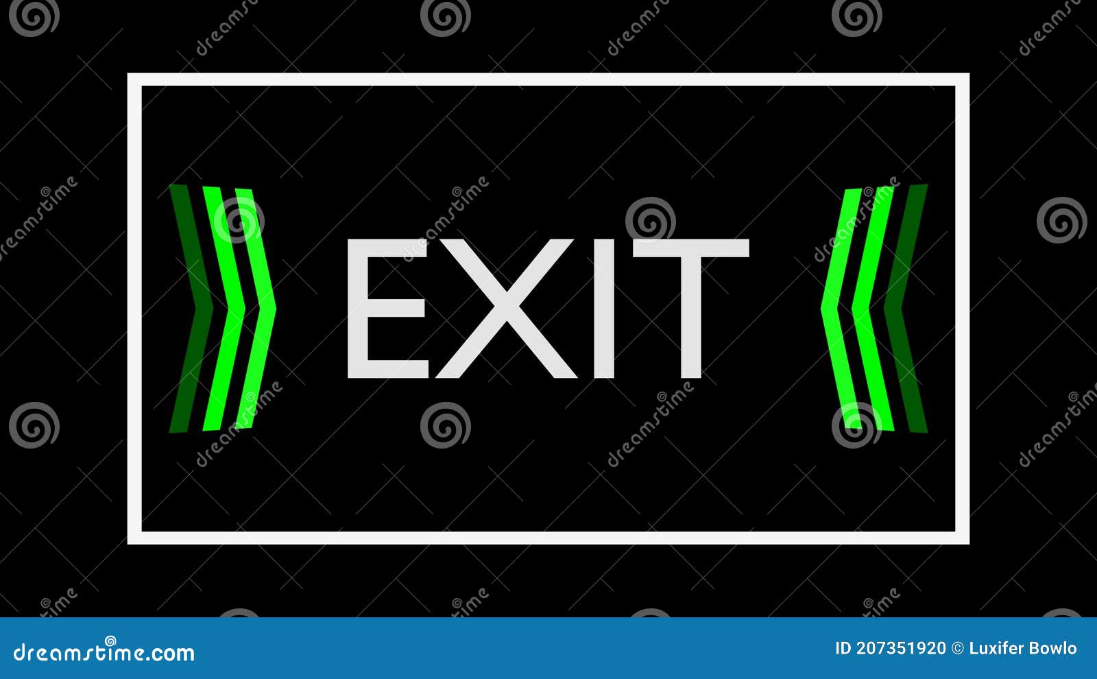 Exit logo sign. stock illustration. Illustration of composition - 207351920