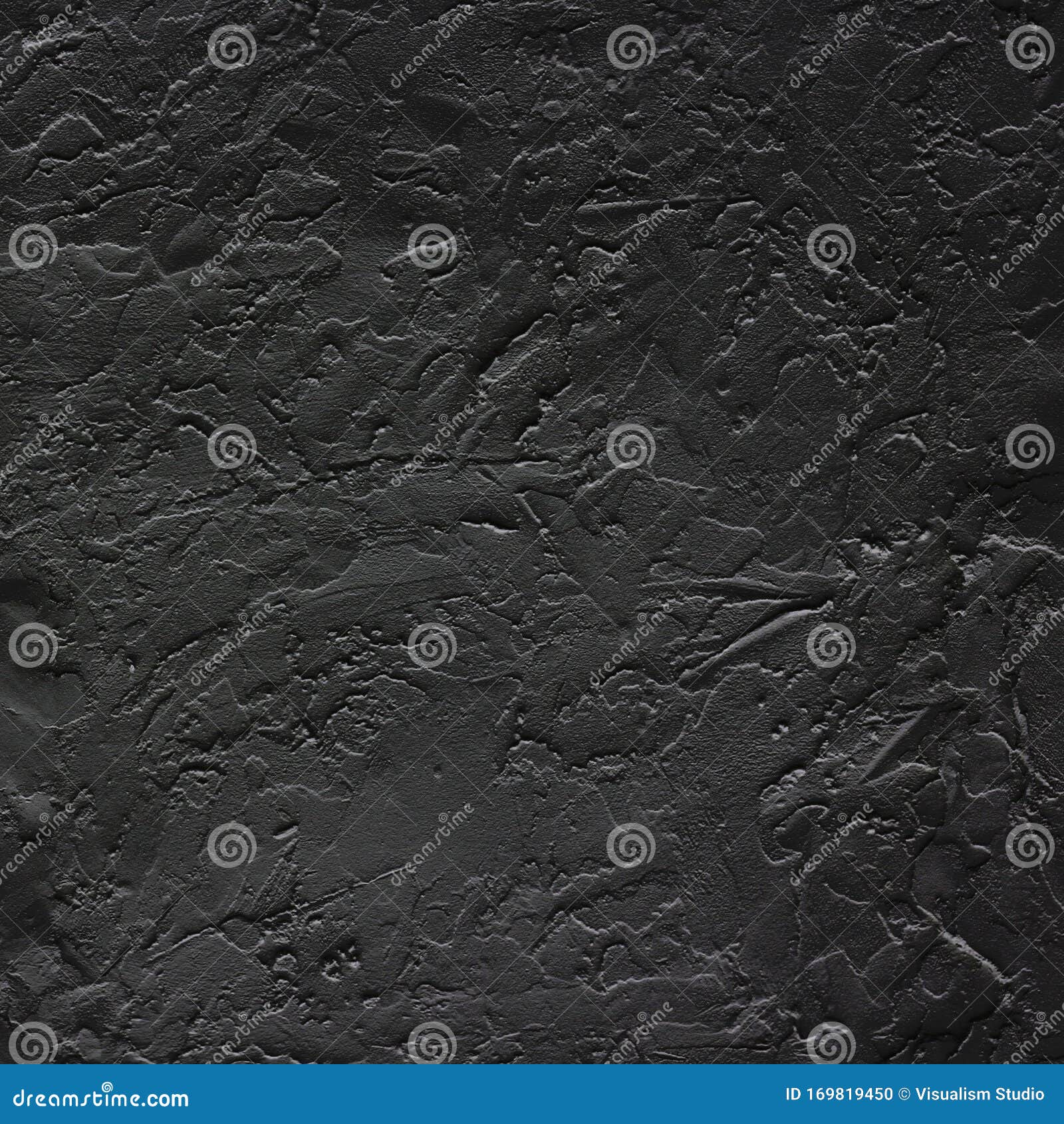 The Black Wall Texture Covered with Decorative Plaster Architecture ...