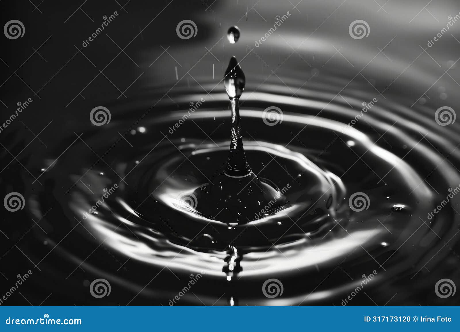 Black water drop on dark stock photo. Image of dark - 317173120