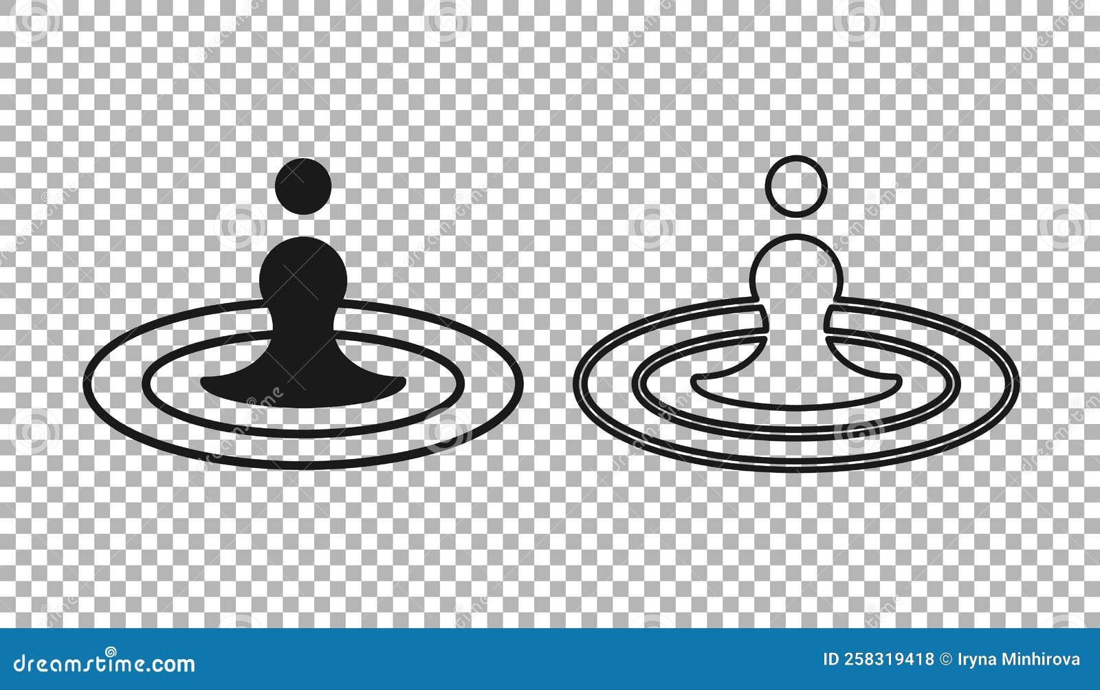 Black Water Drop Icon Isolated on Transparent Background. Vector Stock ...