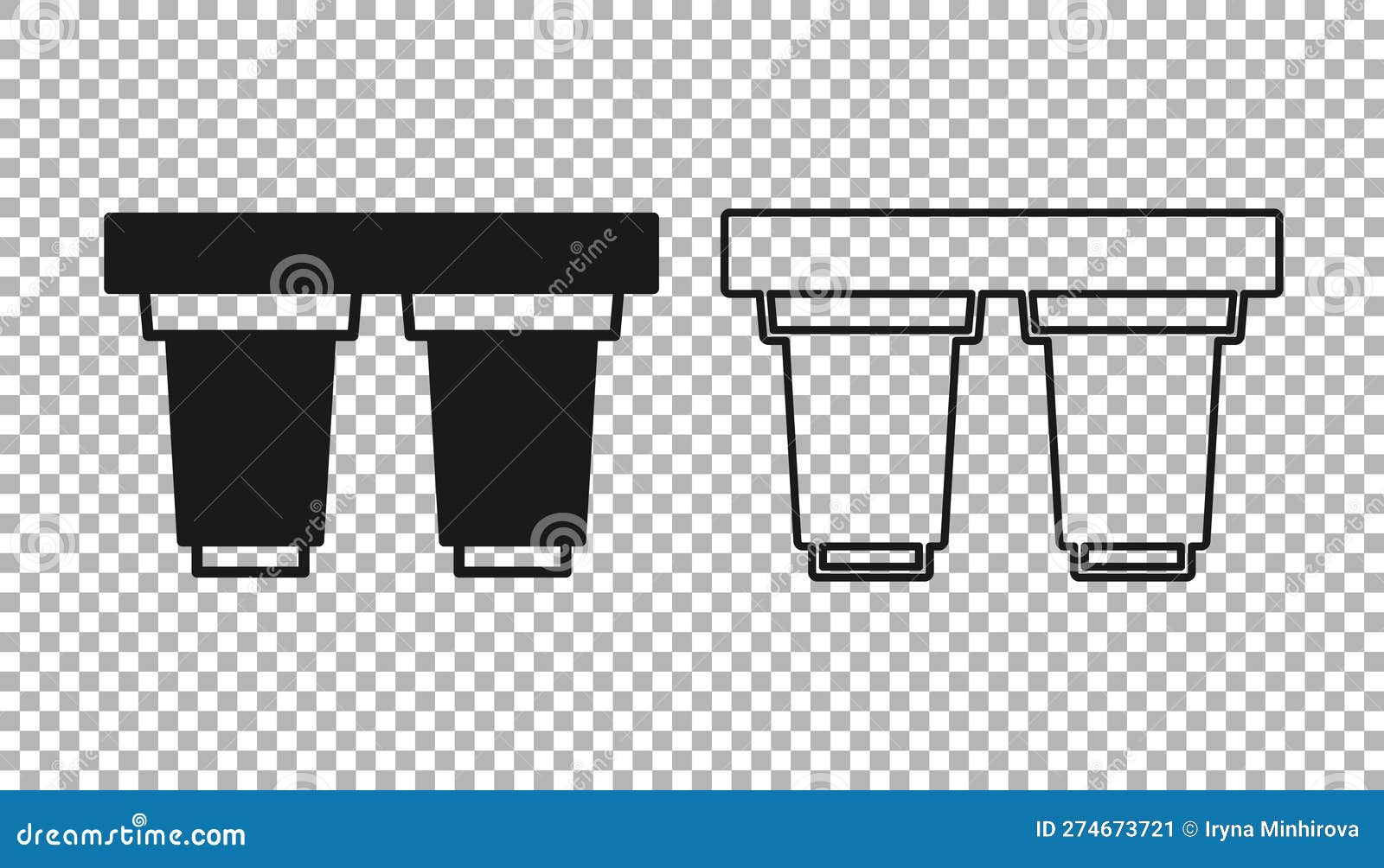 Black Water Filter Cartridge Icon Isolated on Transparent Background ...