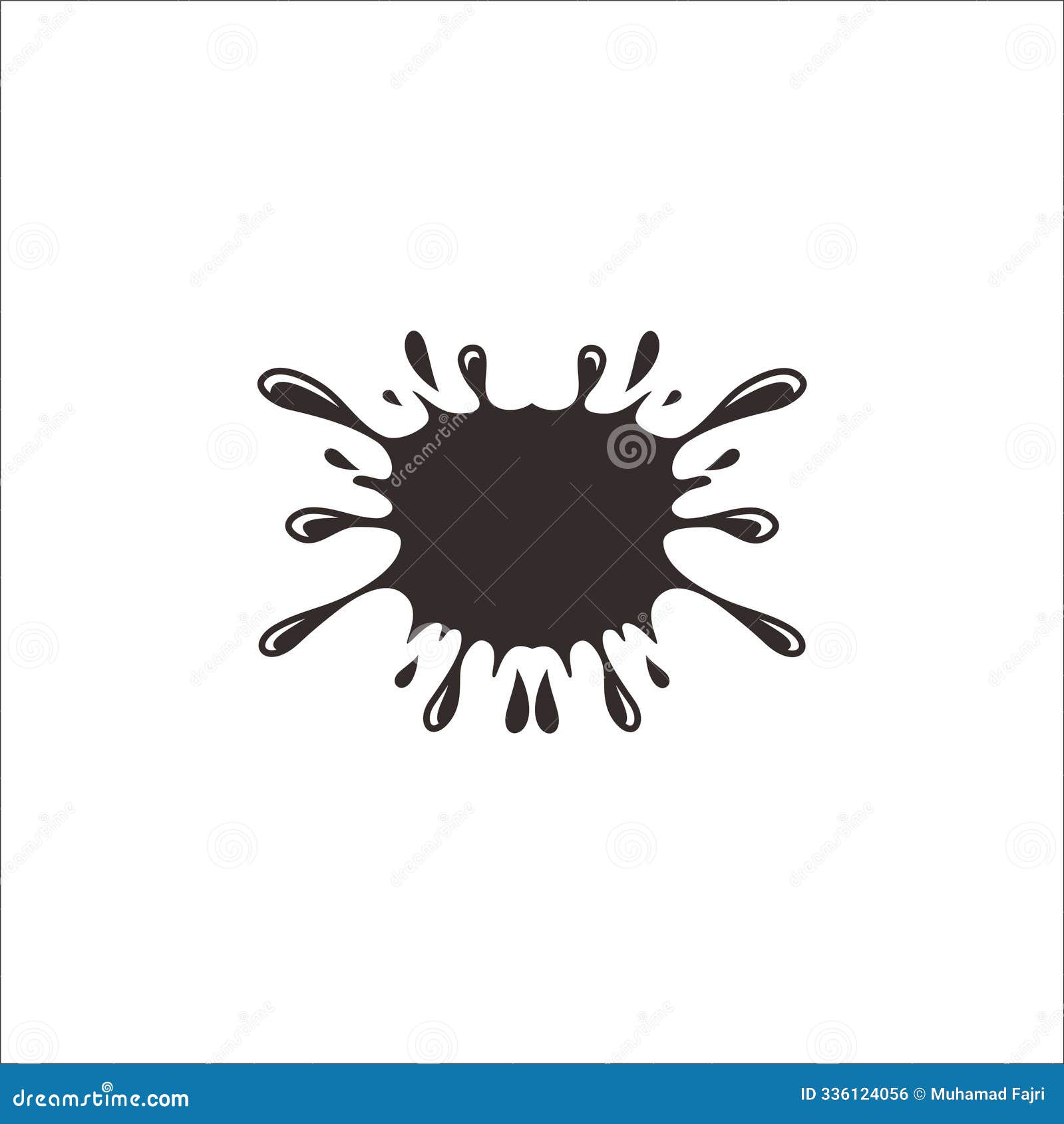 Black Water Splash on White Background Stock Illustration ...