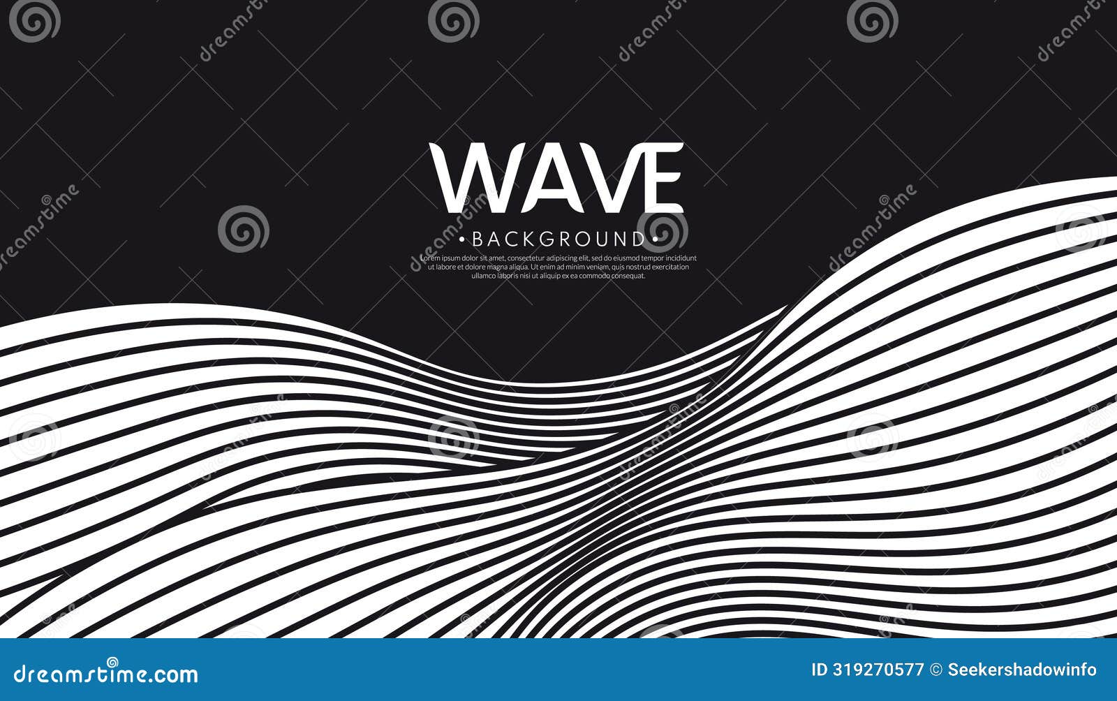Black Water Wave Line Pattern Background. Japanese Style Concept Stock ...