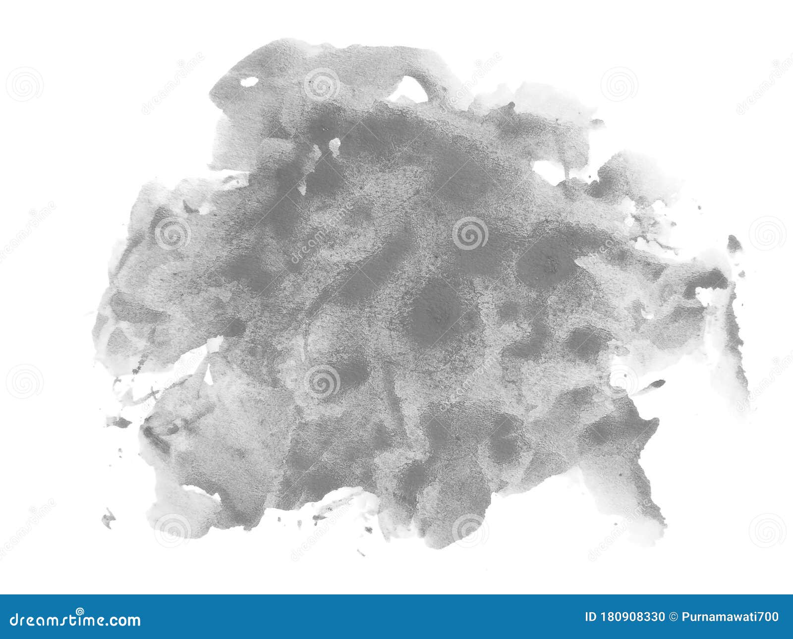 Black Watercolor Scribble Texture. Abstract Watercolor on White ...