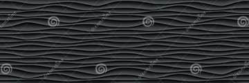 Black Wave Pattern Background, Seamless Wave Wall Tile or Panel, Vector ...