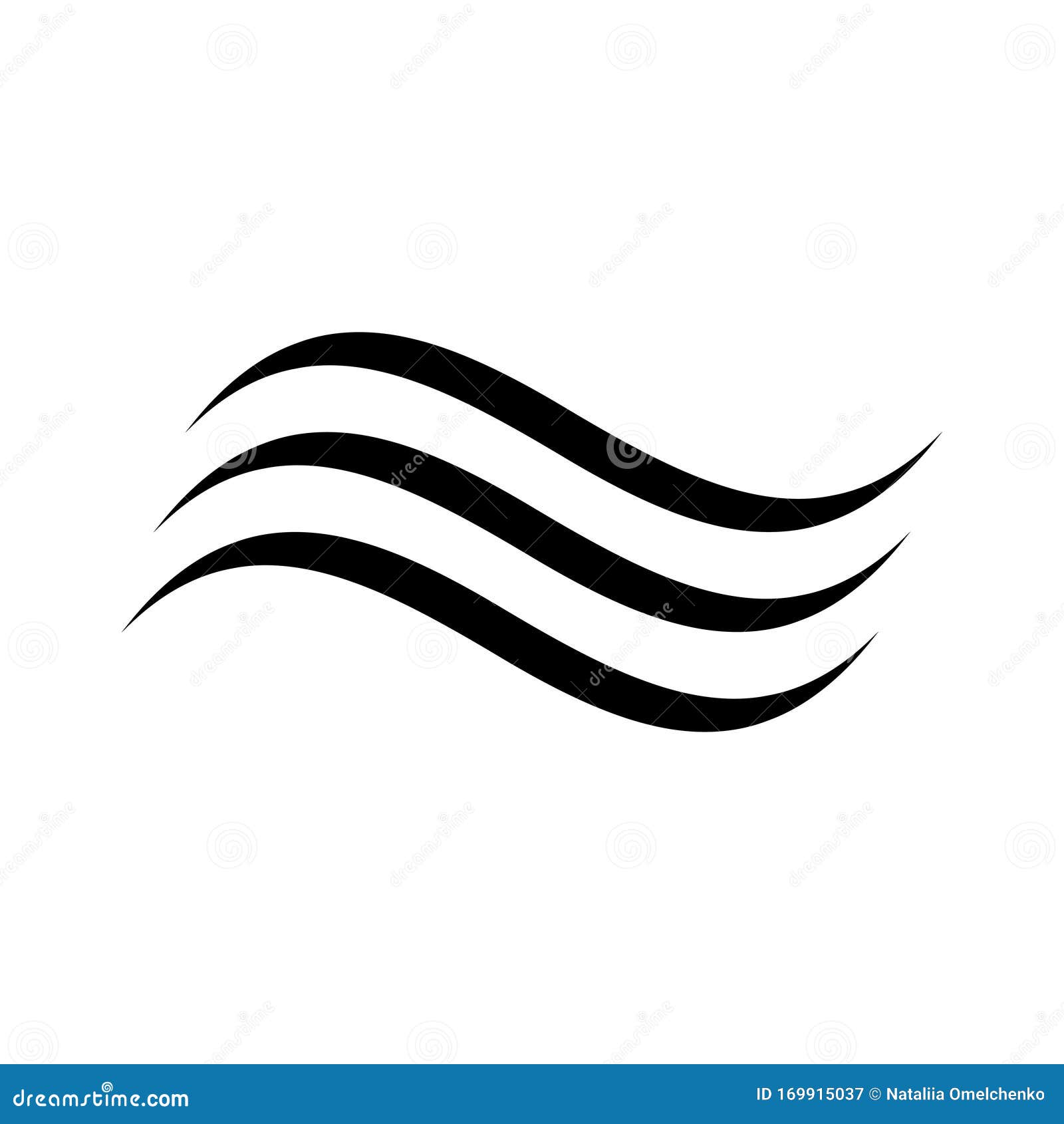 Black Wave Vector Icon Isolated on White Stock Illustration ...