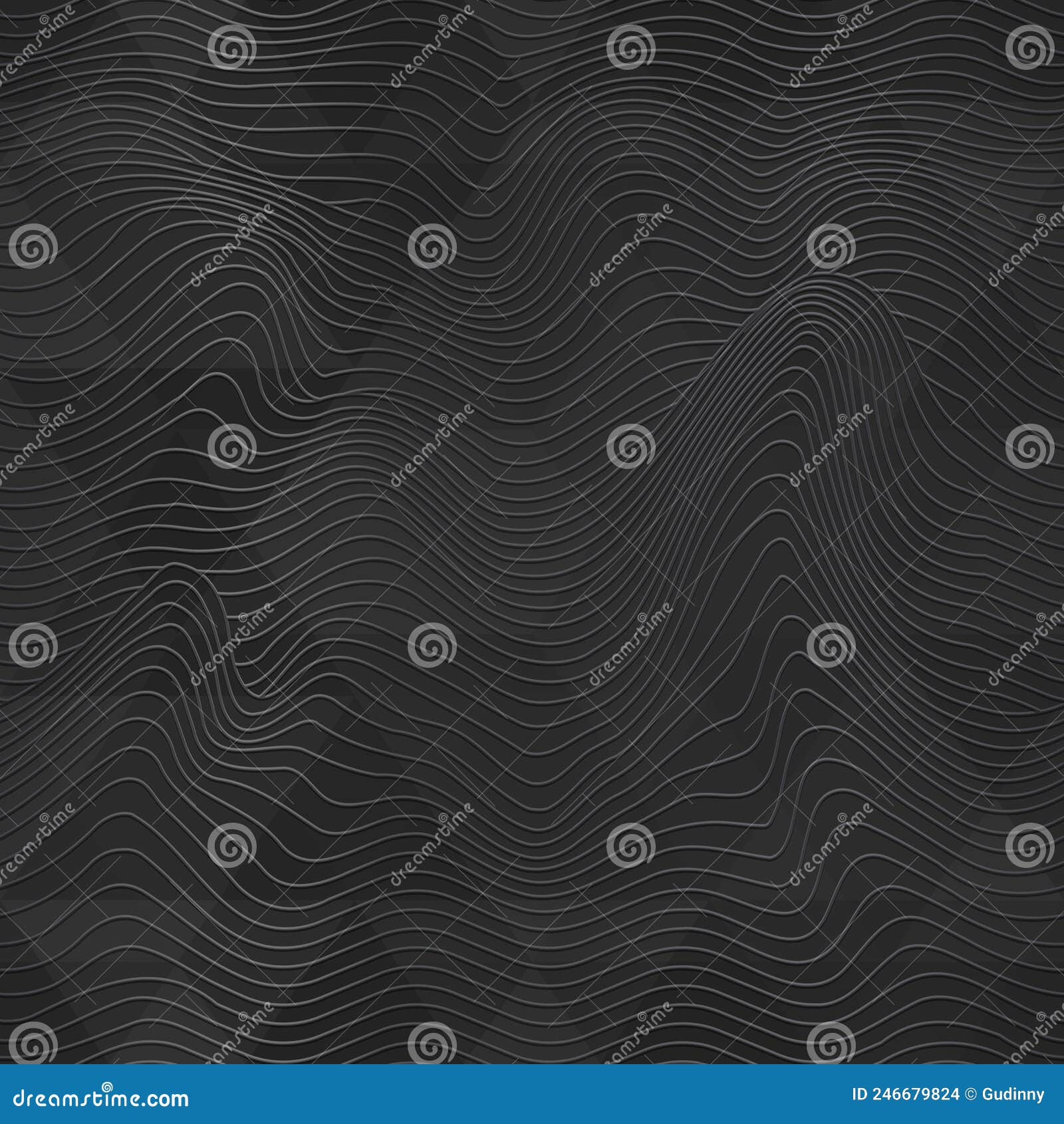 Black Waves Seamless Texture Stock Vector - Illustration of pattern ...