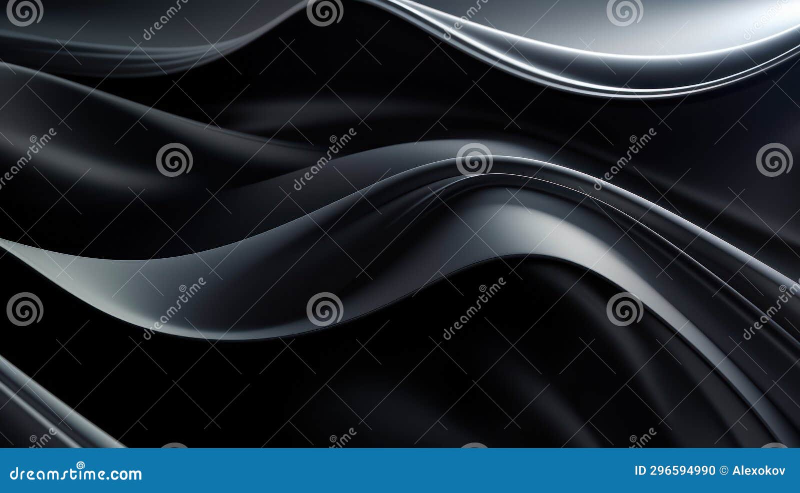 Black Wavy Background. 3d Rendering, 3d Illustration Stock Illustration ...
