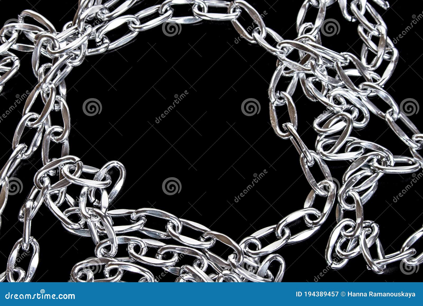 Luxury Black Wavy Silk Texture with Frame of Chain Background Stock ...