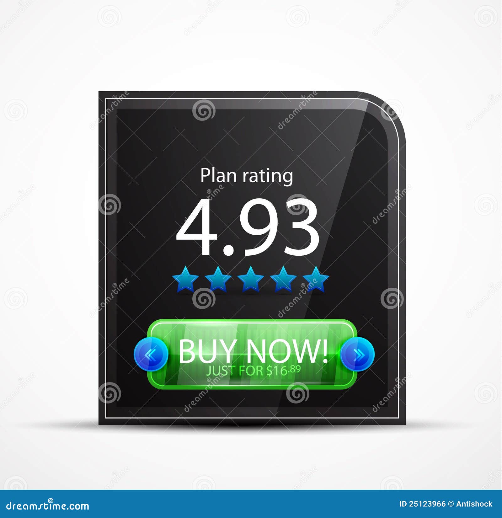 Black web box with button stock vector. Illustration of graphic - 25123966