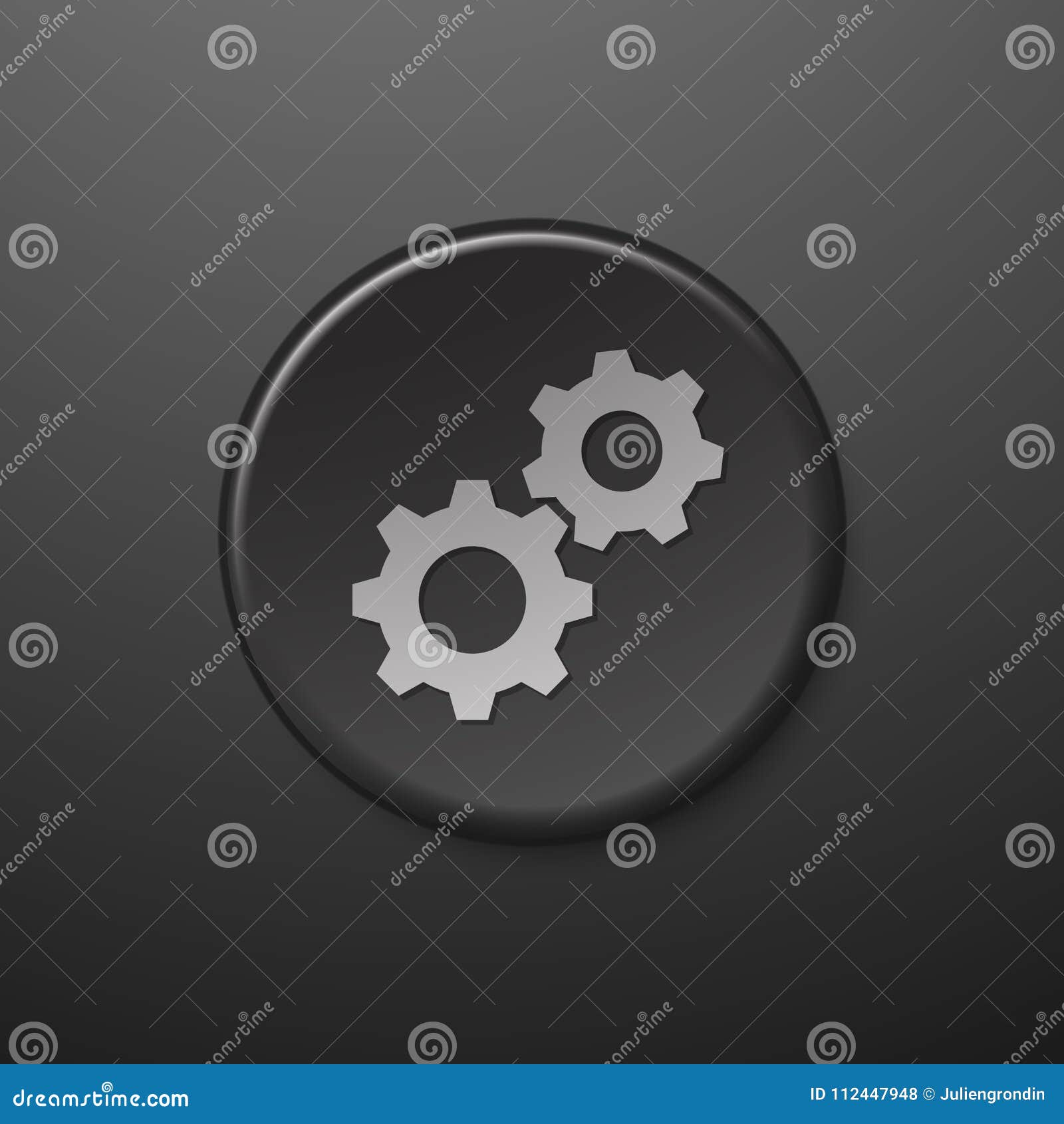 Black web icon gears stock illustration. Illustration of mechanical ...