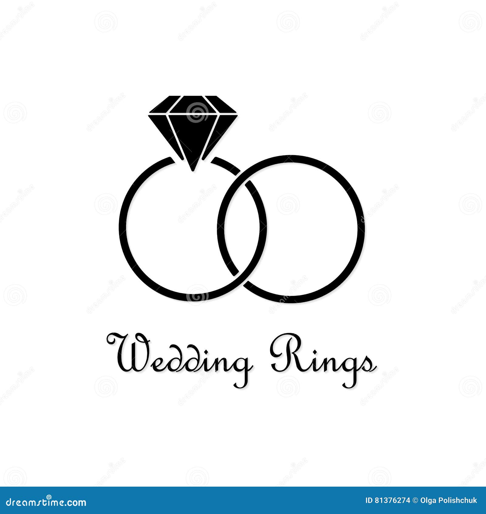 Black Drawing Rings Wedding White Stock Illustrations – 374 Black ...