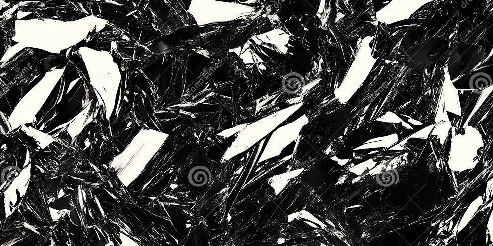 A Black and White Abstract Background with Distorted, Fragmented Shapes ...