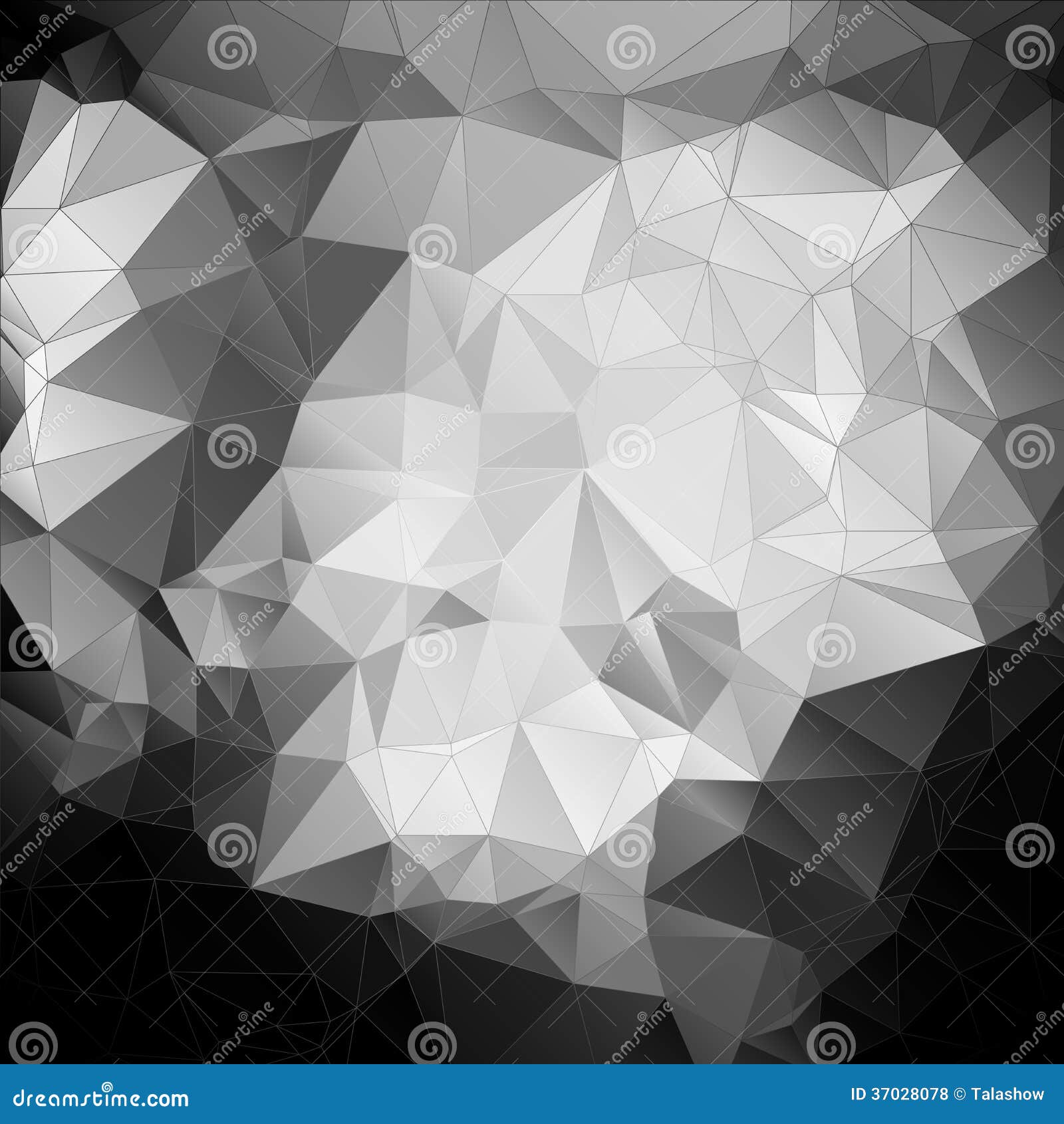 Black and White Abstract Background Polygon Stock Vector - Illustration ...
