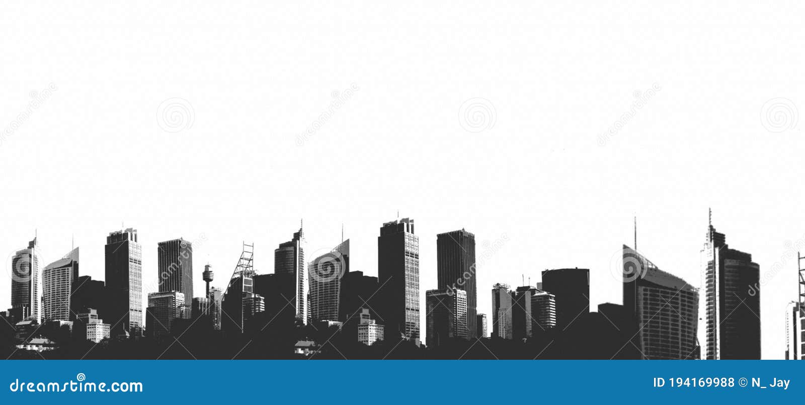 City line view stock photo. Image of southern, cityscape - 194169988