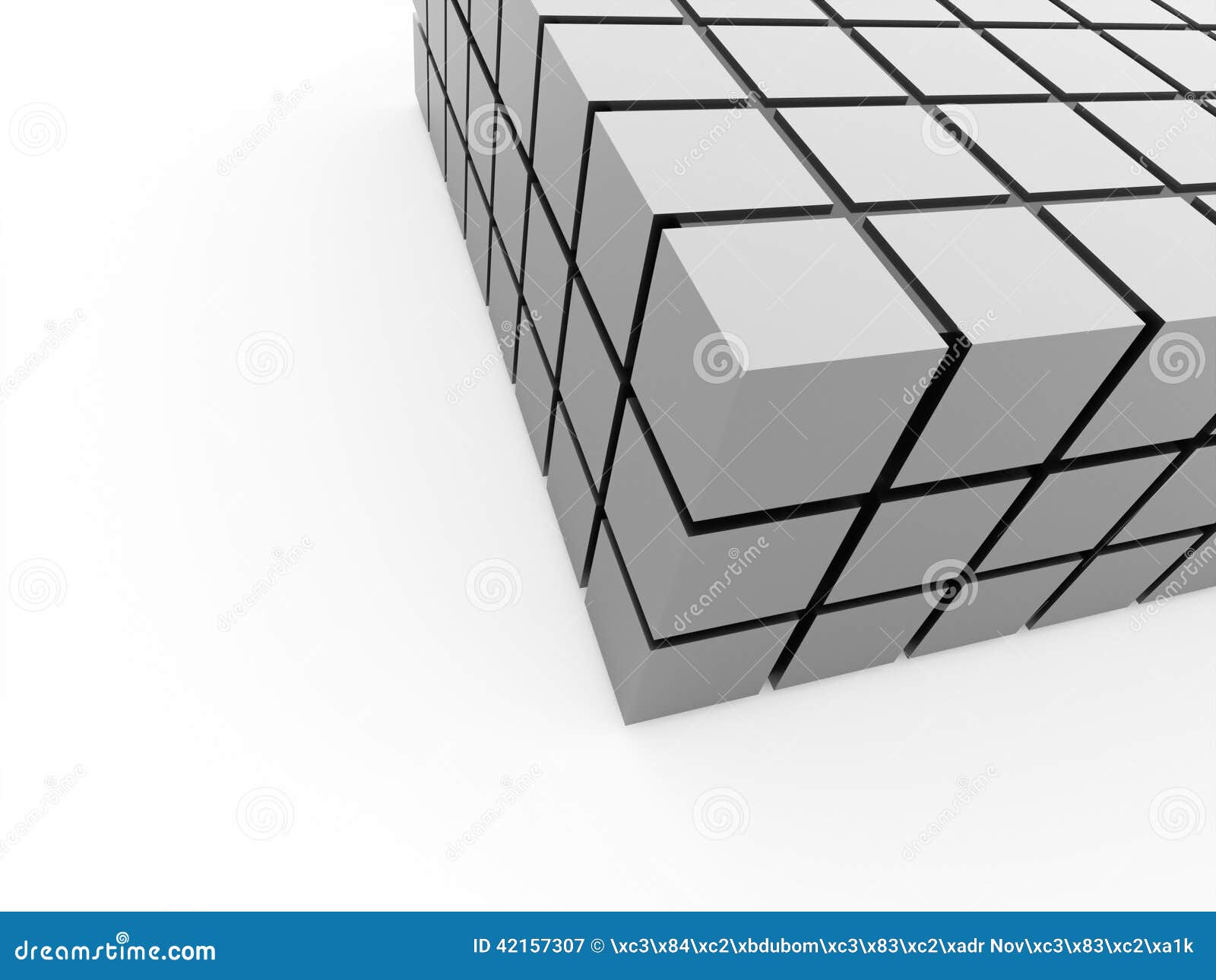 Black and White Abstract Cubes Background Stock Illustration ...