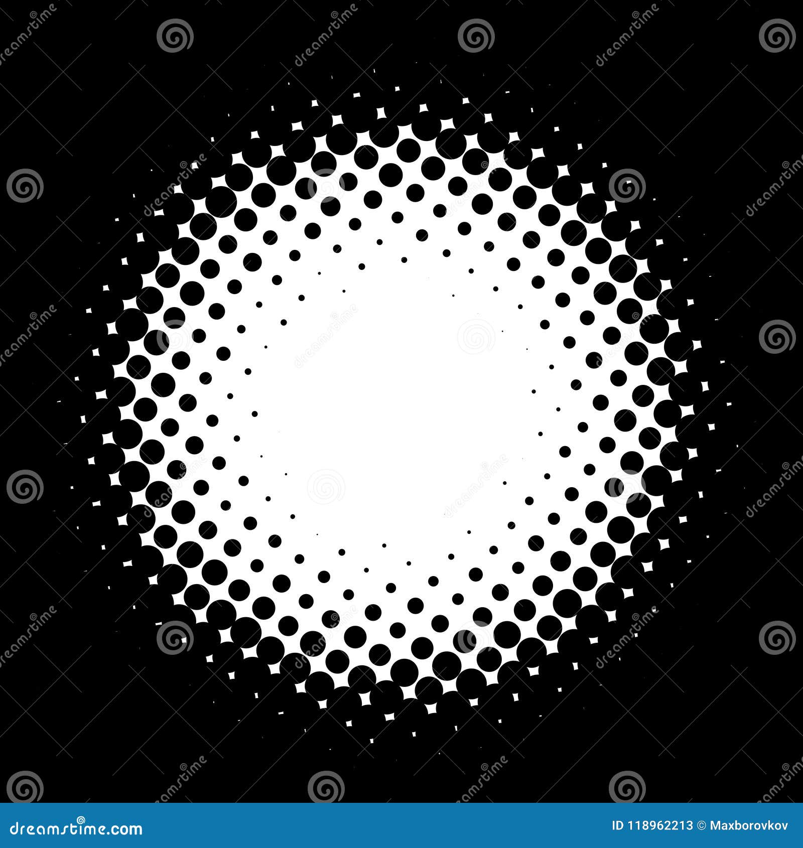 Black and White Abstract Dotted Background. Stock Vector - Illustration ...