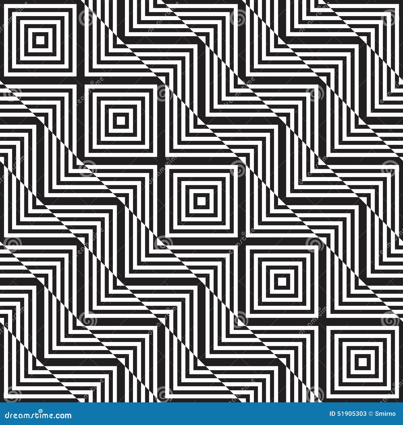 Black And White Abstract Geometric Pattern Optical Illusion Stock