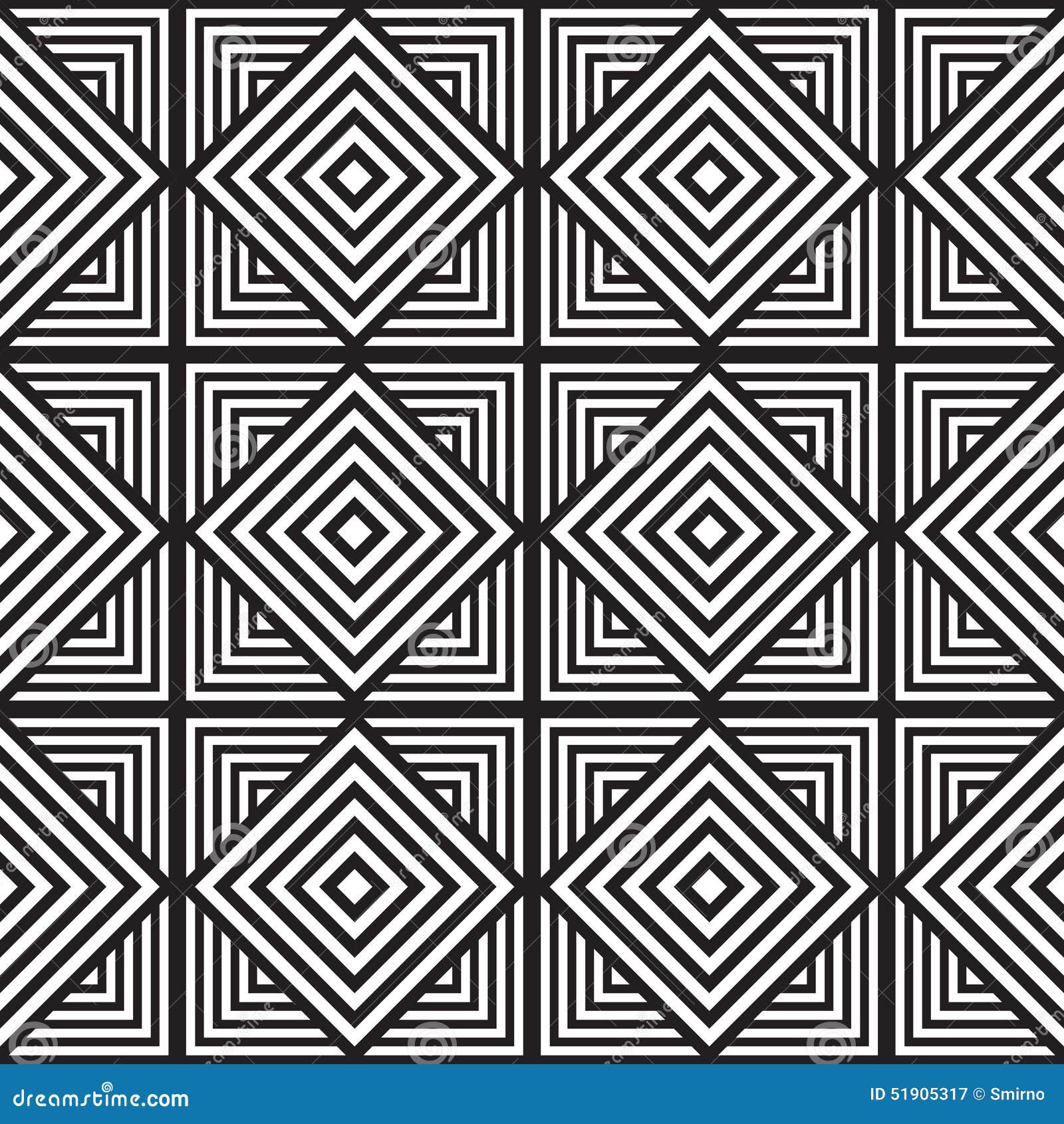 Black And White Abstract Geometric Pattern Optical Illusion Stock