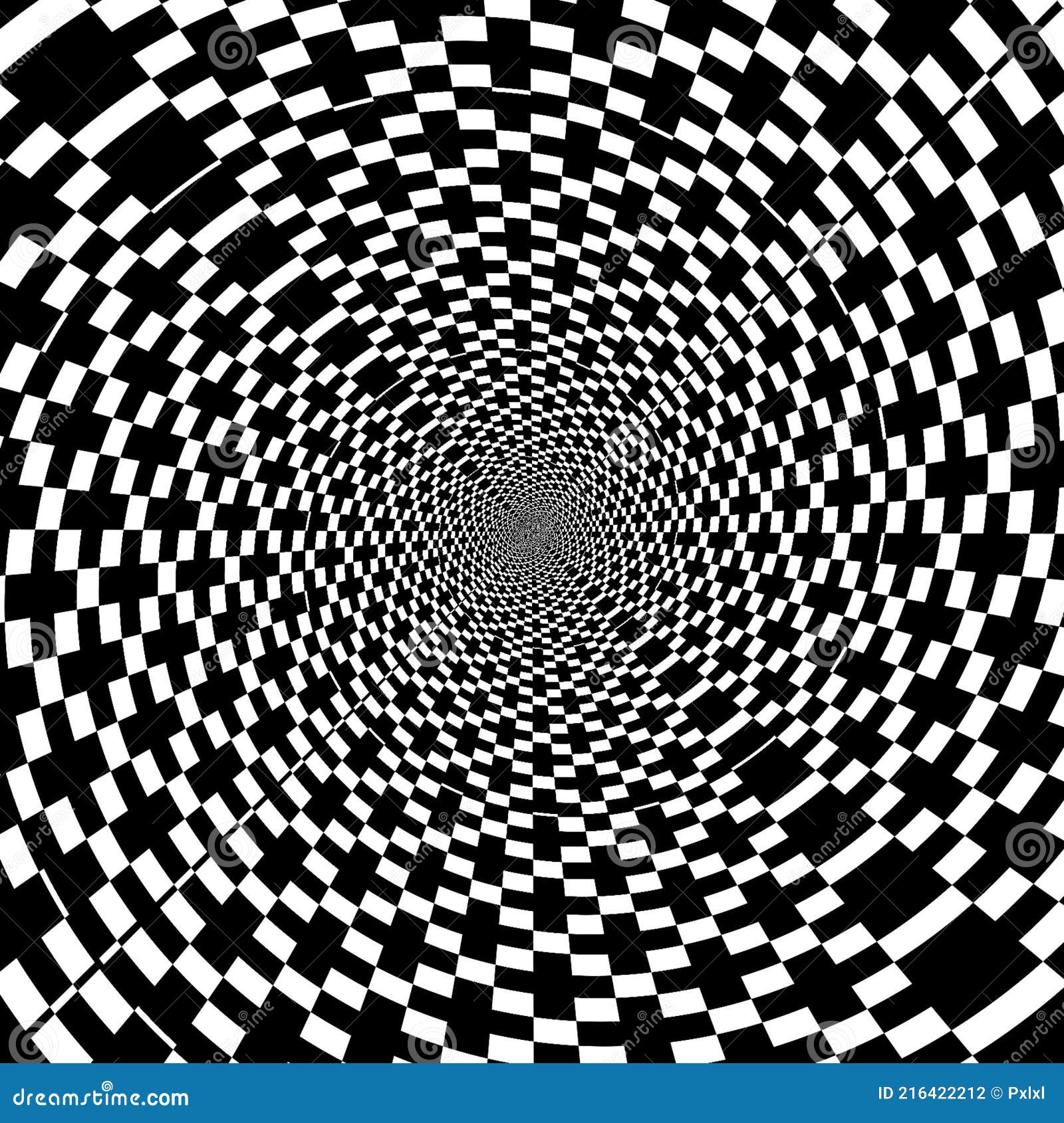 Black and White Abstract Geometric Spiral Background Stock Illustration ...