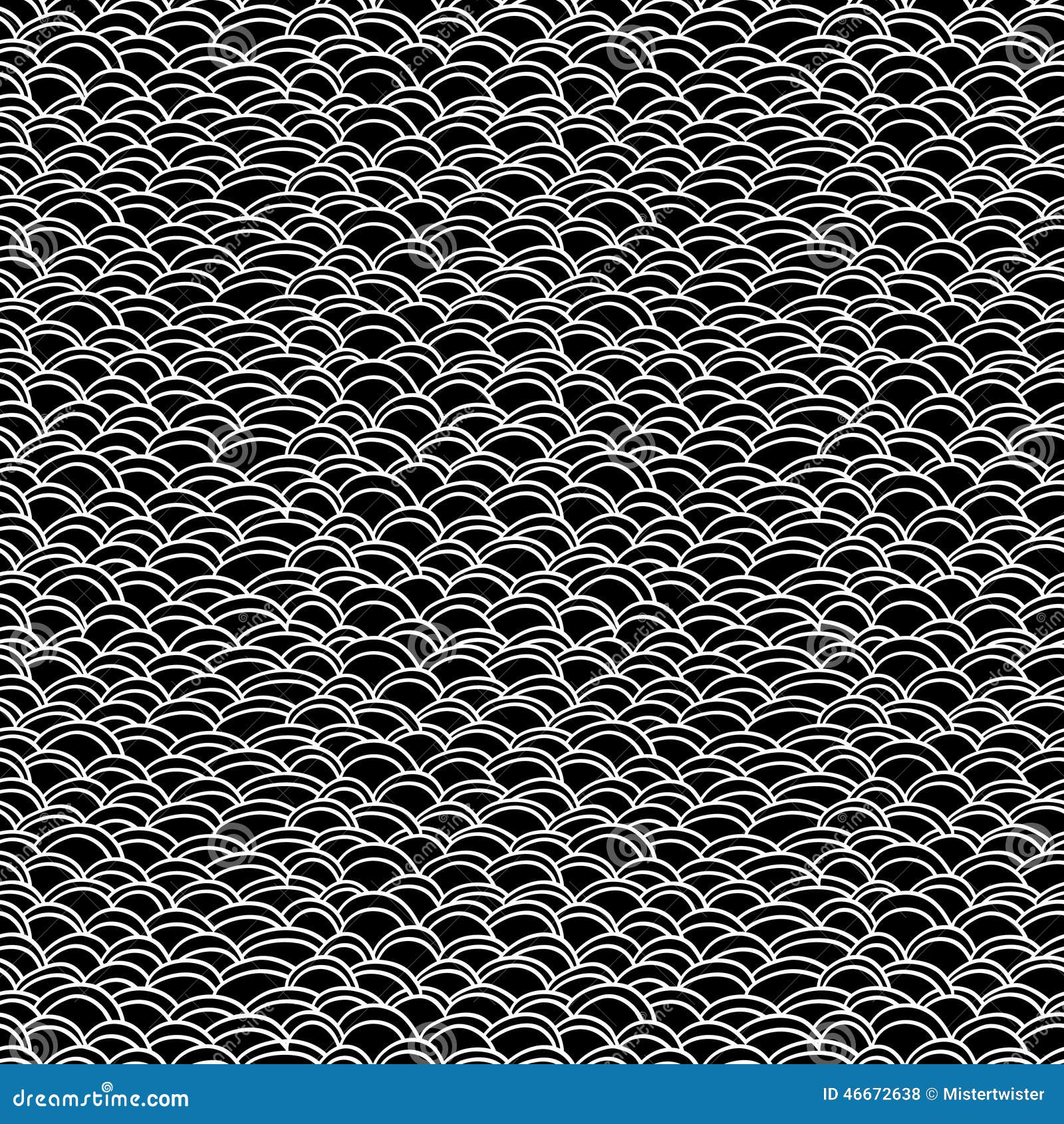 Black and White Abstract Hand-drawn Wave Seamless Pattern. Stock Vector ...