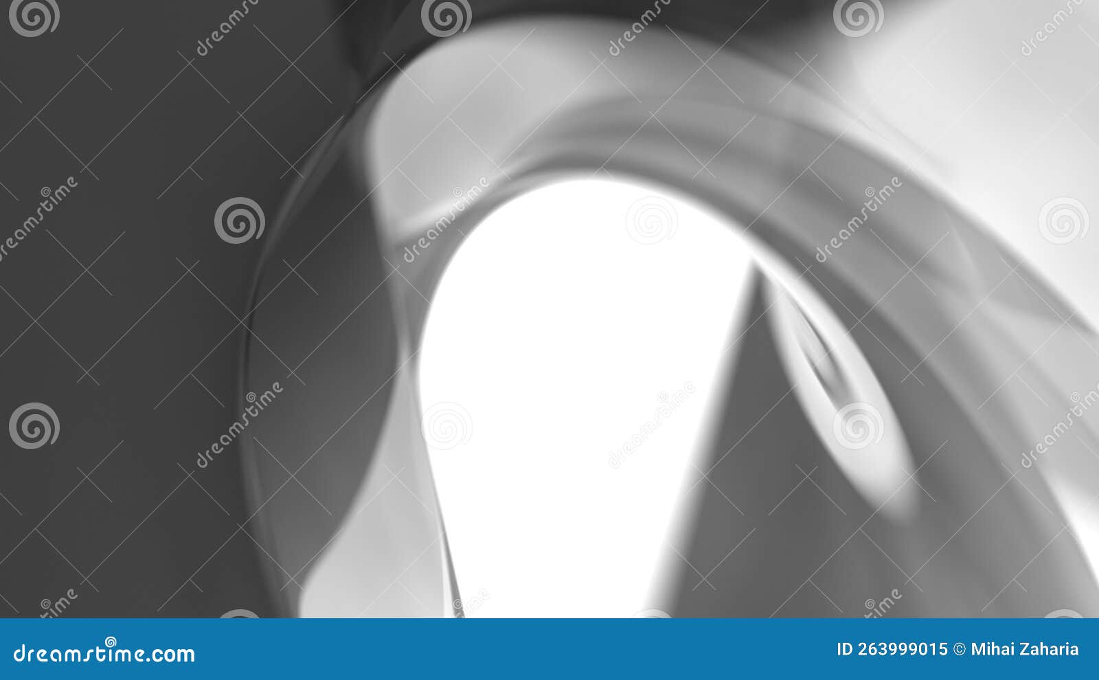 Black and White Abstract Illustration - Curved Pattern. 3d Rendering ...